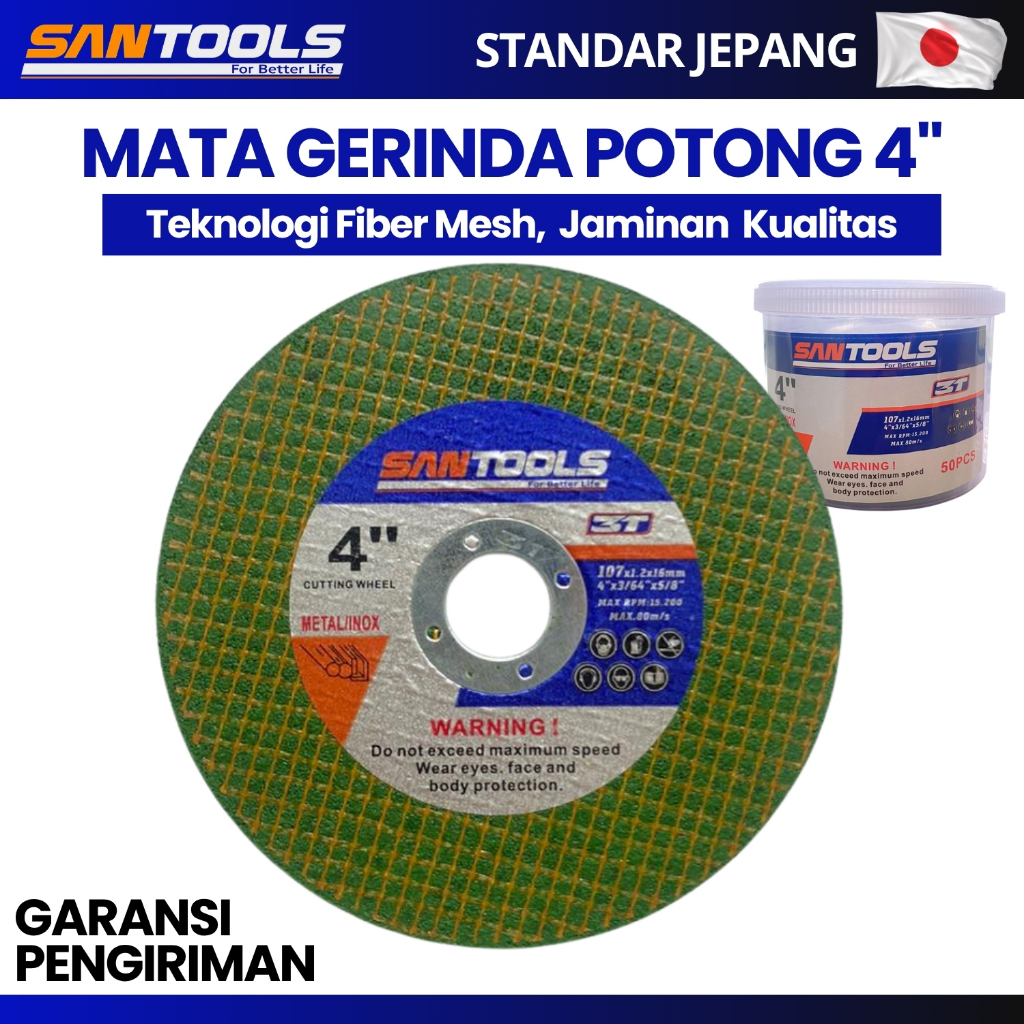 Jual SANTOOLS Mata Gerinda Potong Besi Batu Gerinda Inox Disc Cutting ...