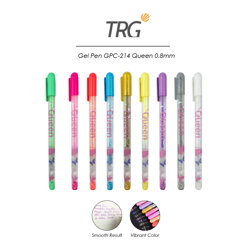 Jual TRG Queen White Color Gel Pen GPC-214 0.8mm - Pulpen Bolpen Pena ...