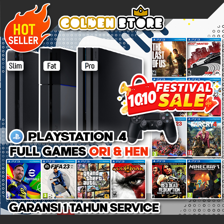 Jual PS4 PRO/SLIM/FAT HEN/ORI 1TB FULLGAMES | Shopee Indonesia