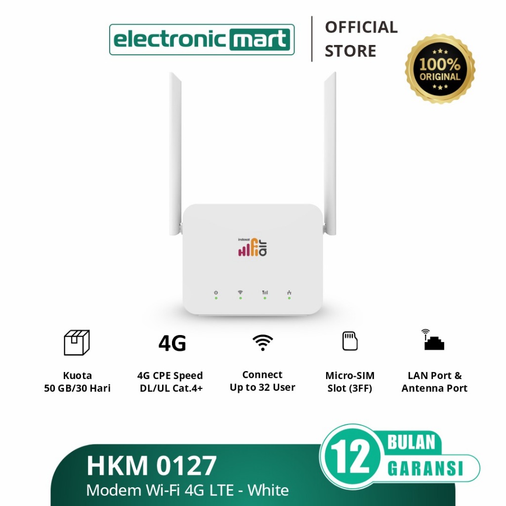 Jual Indosat HiFi Air HKM 0127 Wifi Modem 4G LTE 50Gb | Shopee Indonesia