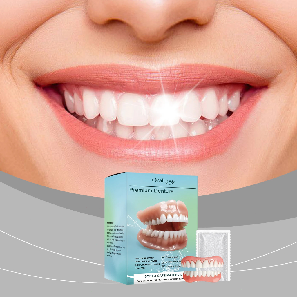 Jual Gigi Palsu Silikon 1 Set Silicone Dentures Tooth Missing Broken ...