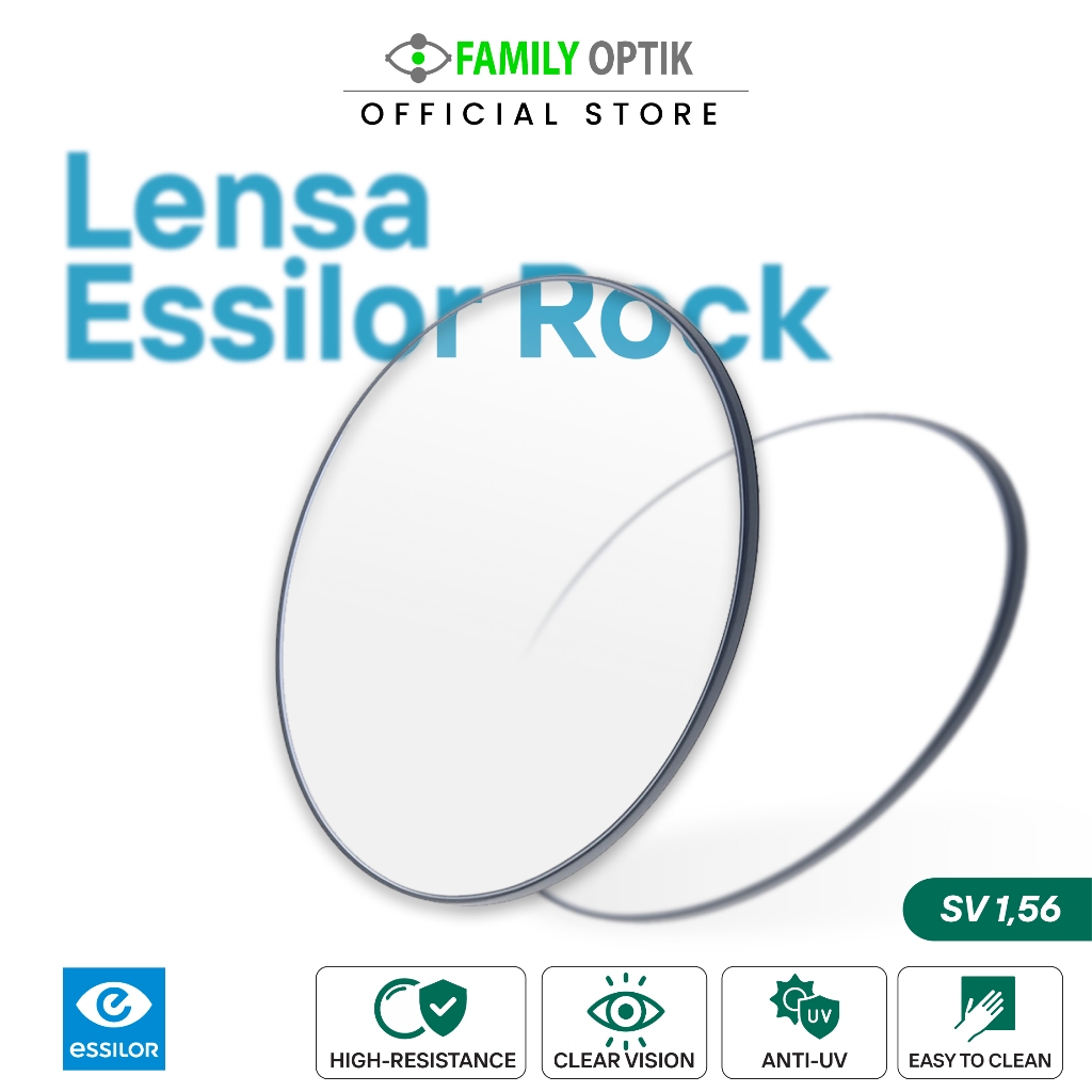 Jual Lensa Essilor Rock index 1.56 Anti Gores Super Kuat / UV ...