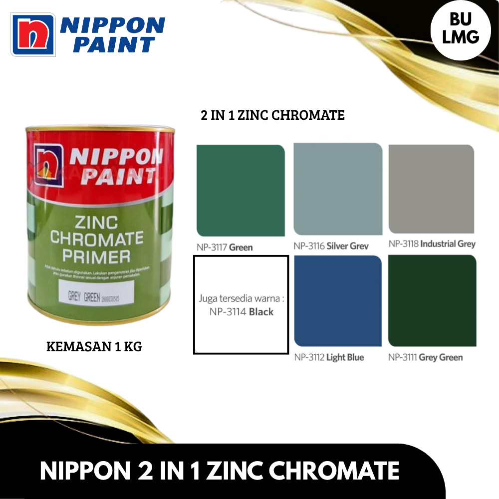 Jual Zinc Chromate 2-in-1 Nippon Paint || Cat Nippon Paint [Nippon 2-in ...