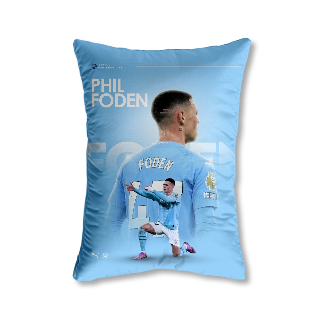 Jual Bantal Tidur 1 Sisi Bantal Pemain Bola Phil Foden Motif Biru Marun ...