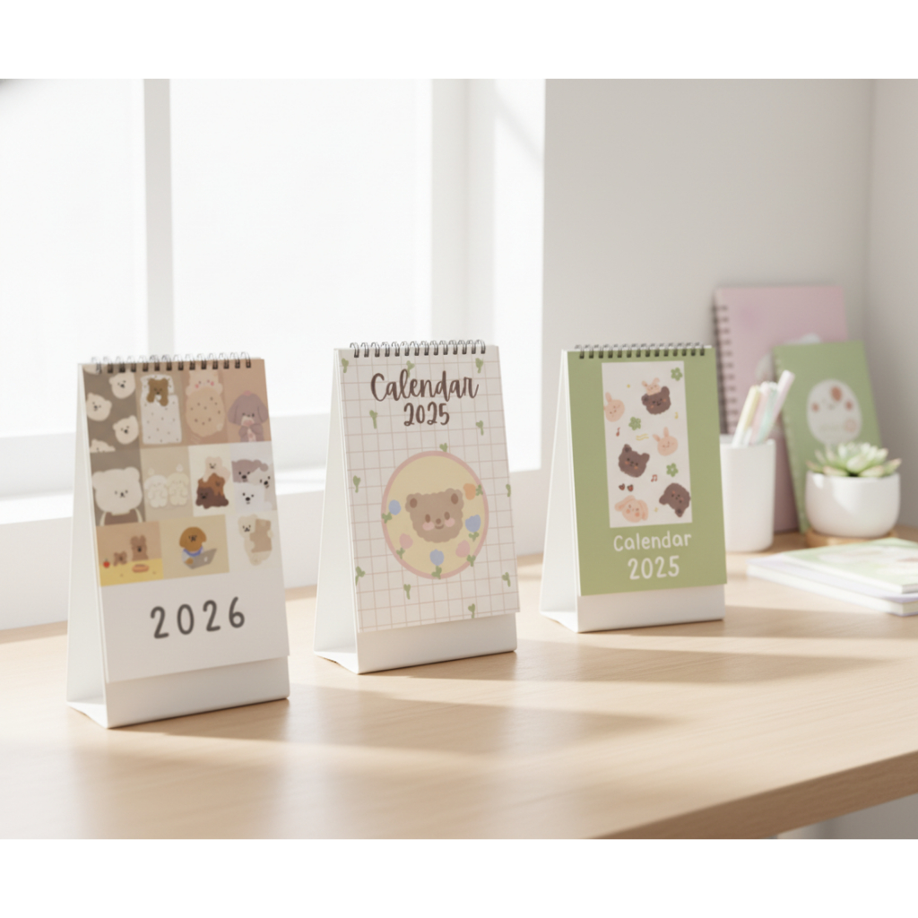 Jual Desk Calendar | Kalender Meja A6 Estetik/ Aesthetic 2025 2026 ...