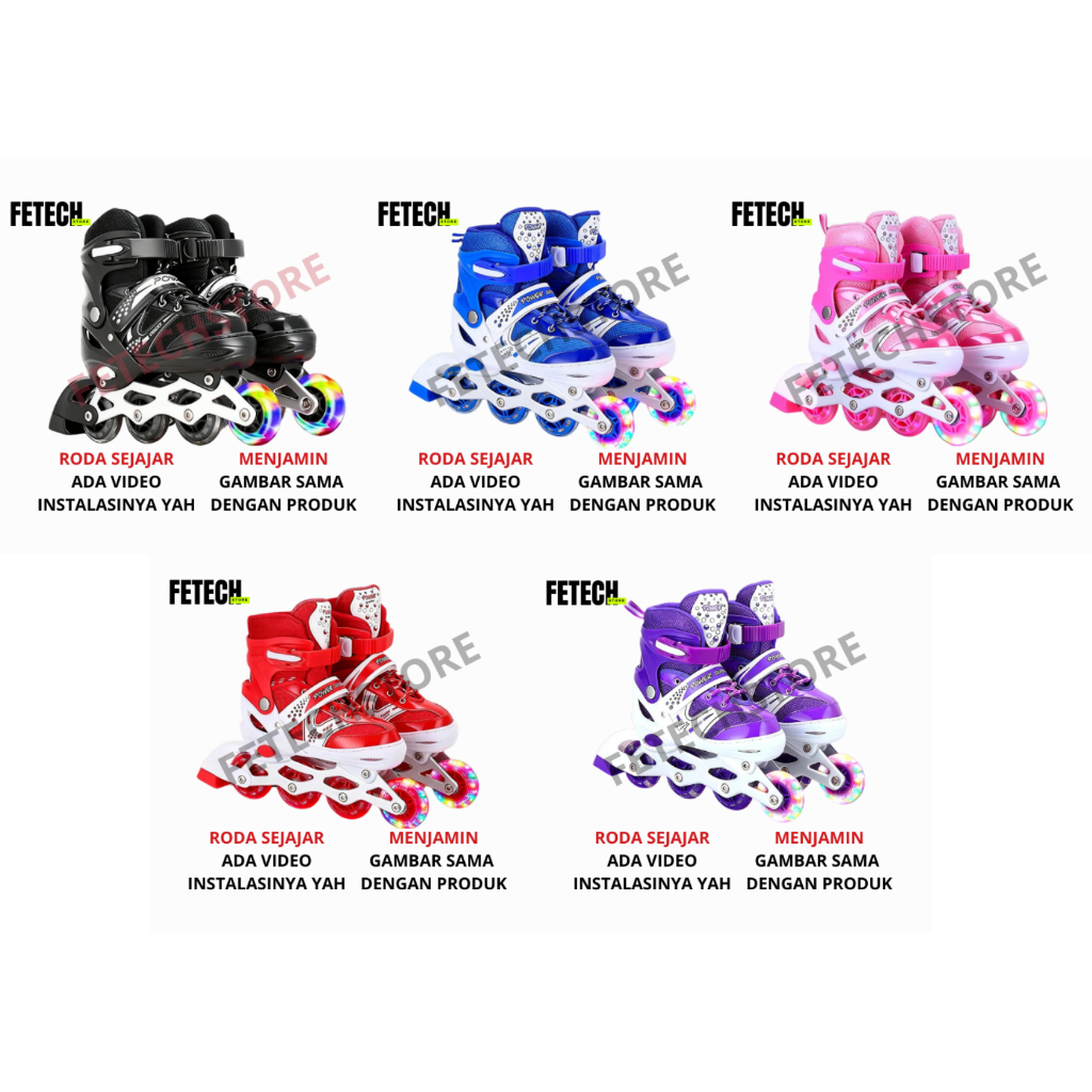 Jual READY SEMUA WARNA DAN UKURAN / Sepatu Roda Anak Lengkap Perempuan ...