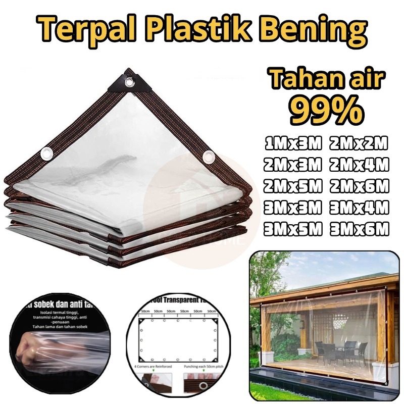 Jual Terpal Plastik Bening / transparan tebal 0.15 plastik/plastik UV ...