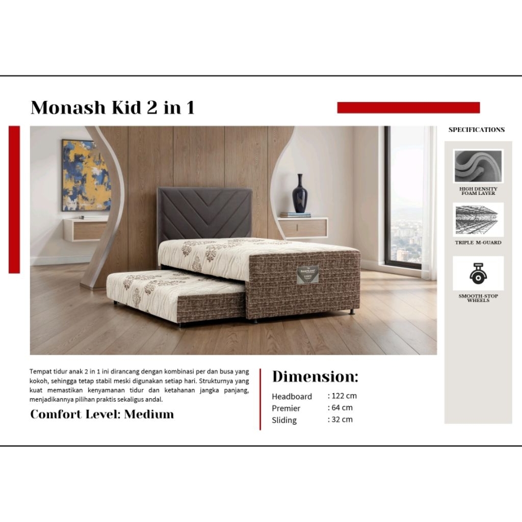 Jual Bed dorong Smartland by Modis type Monash Kids 2in1 bed dorong 2 ...