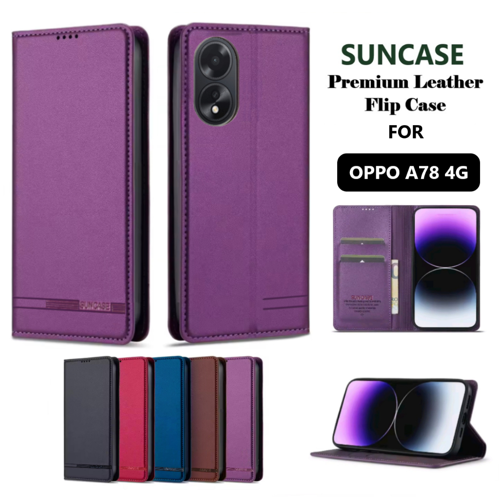 Jual case for OPPO A78 4G Premium flip wallet Flip case Magnet Casing ...