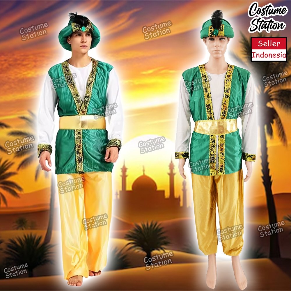 Jual Kostum Arabic Green / Costume Baju Negara Arab Timur Tengah cowo ...
