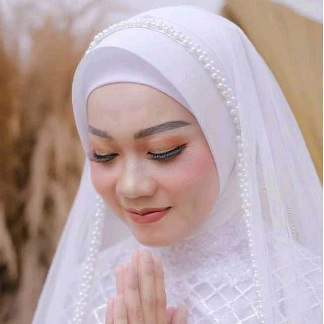 Jual SELAYER PENGANTIN VAILE JILBAB PENGANTIN MUSLIM/Slayer akad/Slayer ...
