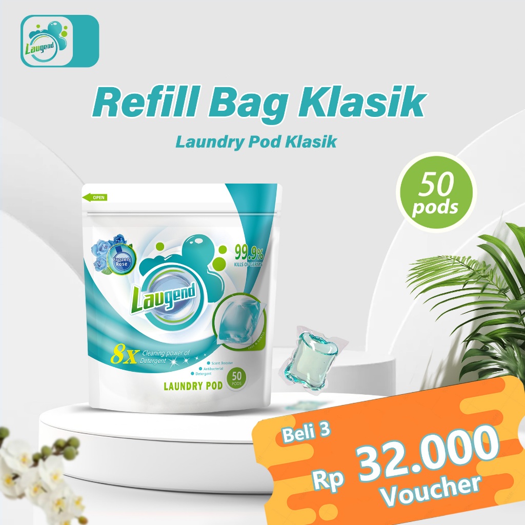 Jual Laugend Classic Laundry Pod, 50 PCS Refill Bag, Kapsul Laundry ...