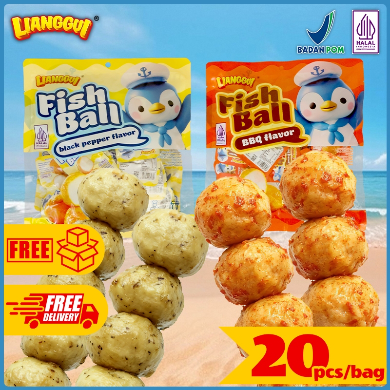 Jual Lianggui Bakso Ikan Pedas BBQ FISH Ball singles 1pack isi 2butir ...