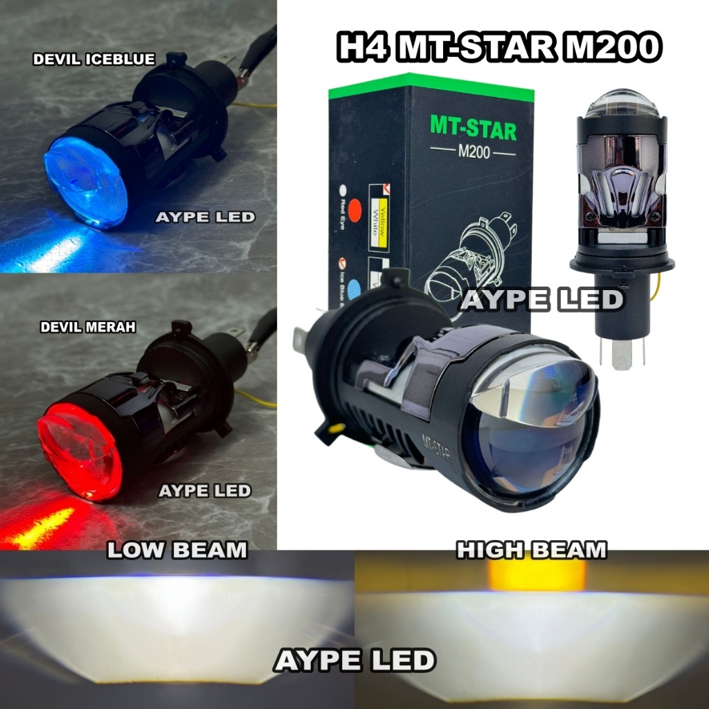 Jual MT-STAR Lampu Utama Mini Biled H4 M200 Terbaru Flat Cut off Laser ...