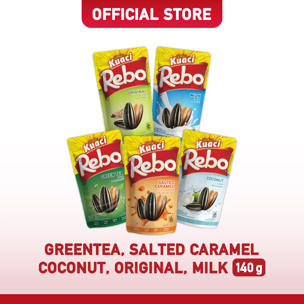 Jual Rebo Kuaci Rasa Original, Milk, Green Tea, Caramel & Coconut 120 ...