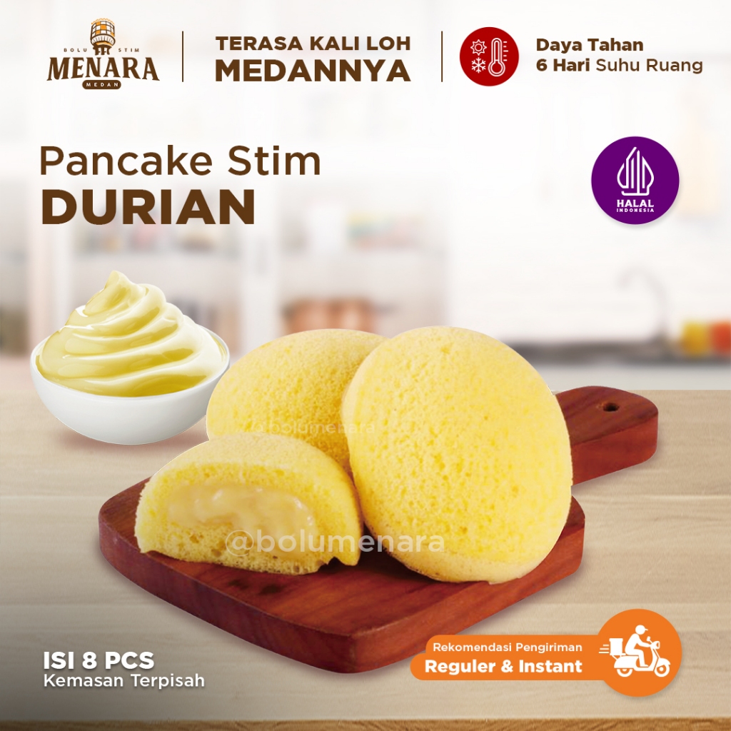 Jual Pancake Stim Menara Durian - Isi 8pcs - Oleh-oleh Khas Medan ...