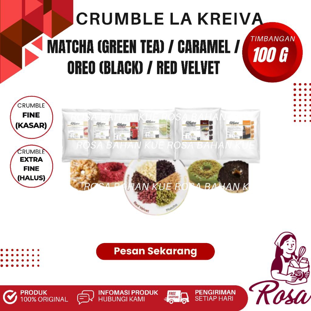 Jual Toping Crumble Timbangan La Kreiva Kasar & Halus (Fine & Extra ...