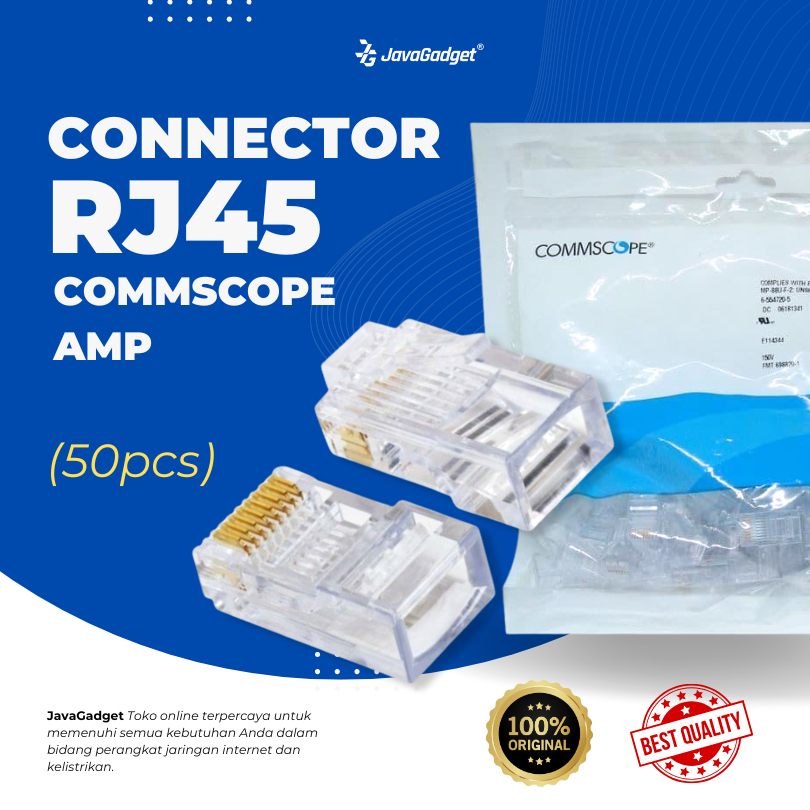 Jual Connector Rj45 Commscope Amp Konektor Rj45 Comscope Comscop Isi ...