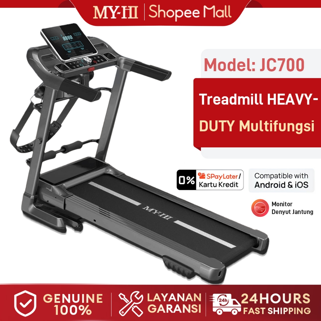 Jual MY-HI Treadmill electric low watt JC700 Treadmill portable ...