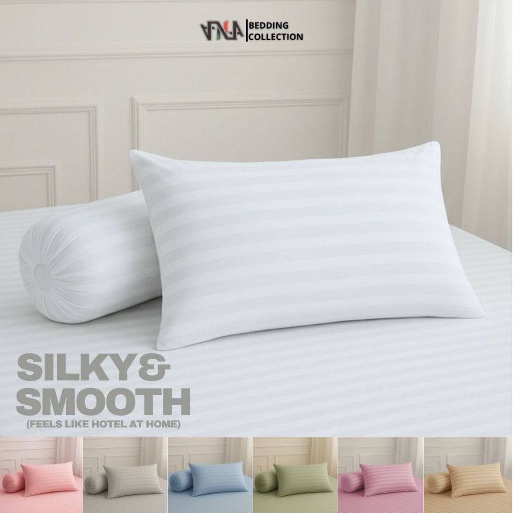 Jual Sarung Bantal Salur Hotel/Sarung Guling Salur Ukuran King Koil ...