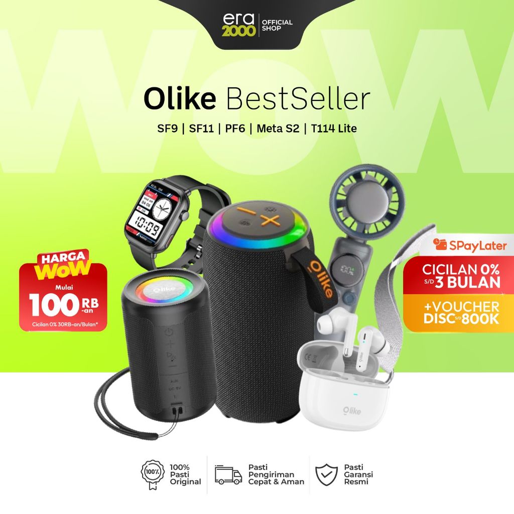 Jual Era 2000 - OLIKE Turbo Mini Fan PF6 | TWS Bass T114 Lite | Speaker ...