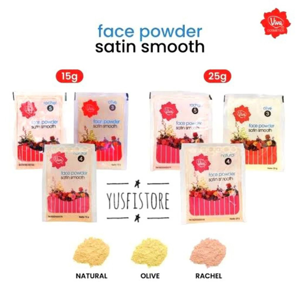 Jual Viva Face Powder Satin Smooth Bedak Tabur Viva Sachet Pupur Wajah ...