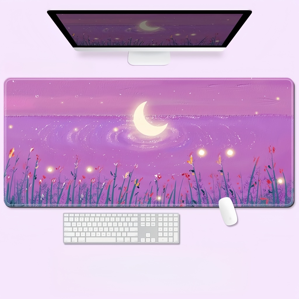 Jual Lunar Aesthetic Mouse pad Slip-Resistant DeskMat Custom Besar ...