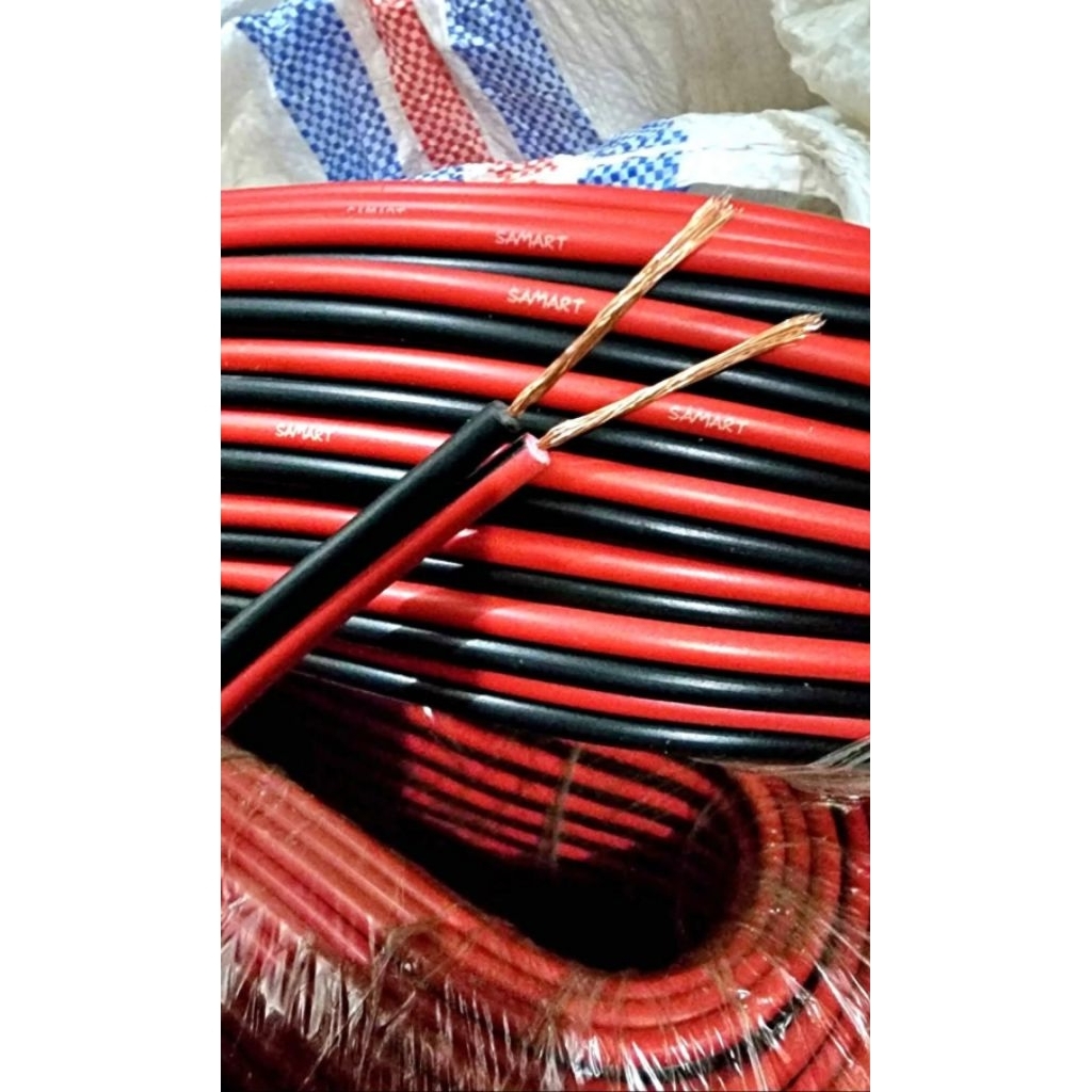 Jual Kabel Nyz 2x0,75x50 meter yard warna hitam merah serabut nya ...