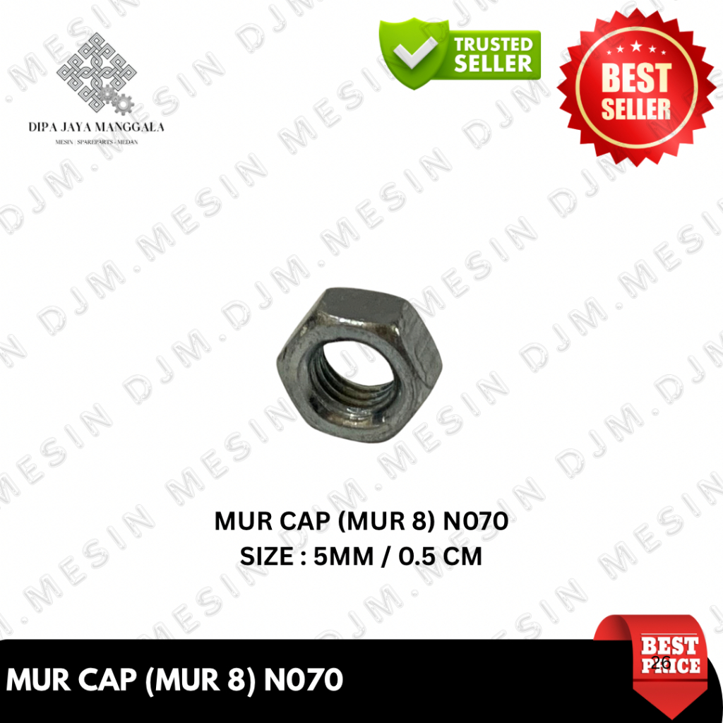 Jual MUR CAP MUR 8 N070 MUR M8 PUTIH GALVANIS 8MM Mur CAP Mesin Chain ...
