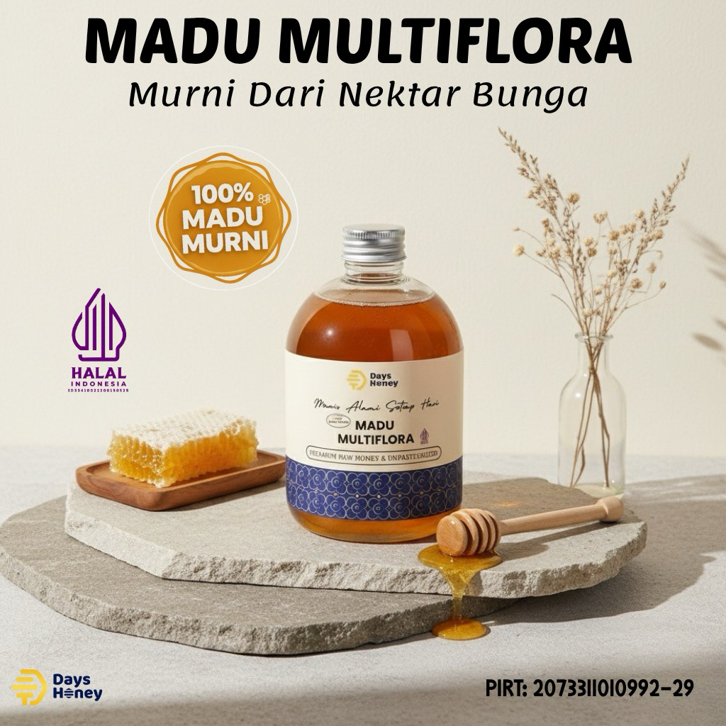Jual Madu Murni Nektar Multiflora Madu Multiflora 100% Super Asli Tanpa ...