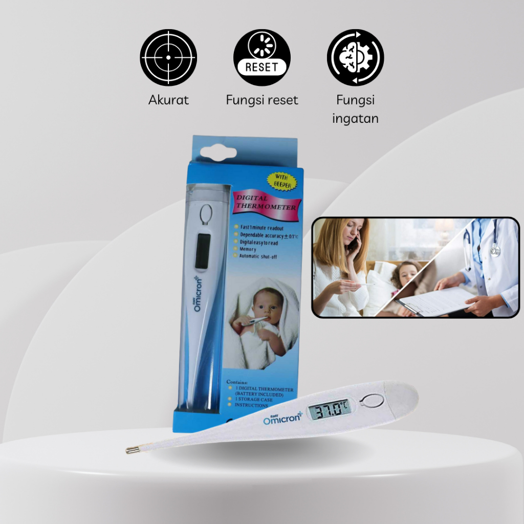 Jual Termometer Digital Alat Pengukur Suhu Badan Panas Anak dengan ...
