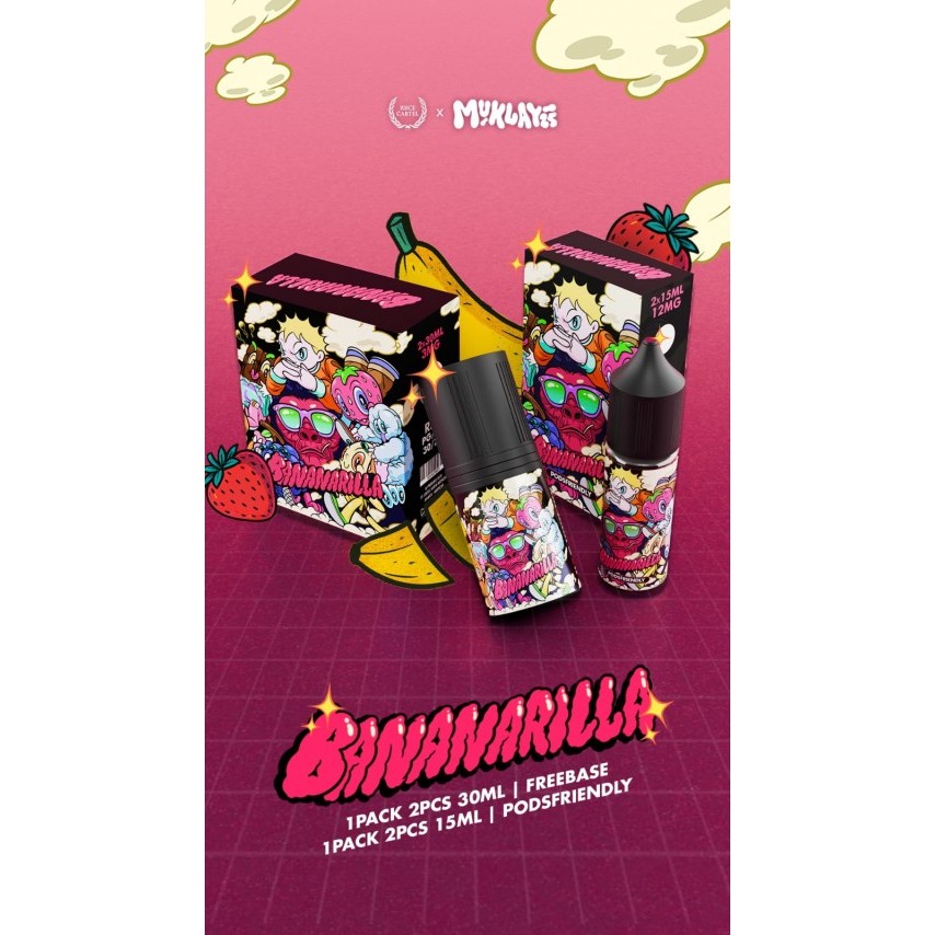 Jual BANANARILLA X MUKLAY PODS FRIENDLY 15ML 12MG - 100% AUTHENTIC ...