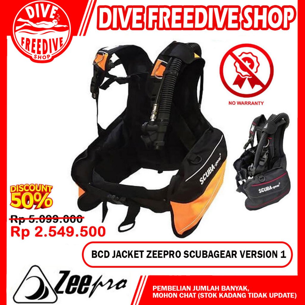 Jual BCD Jacket Zeepro Scubagear Version 1 BC Bouyancy Jaket Rompi ...