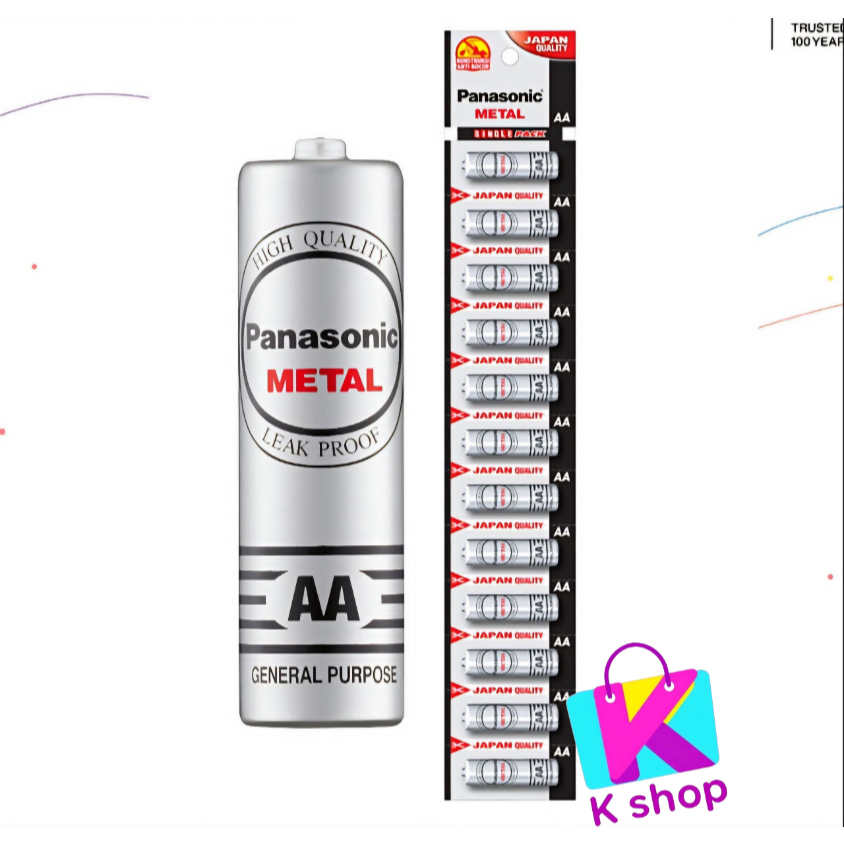 Jual BATERAI PANASONIC METAL AA ISI 12 PCS / BATRE JAM RENCENG A2 ...