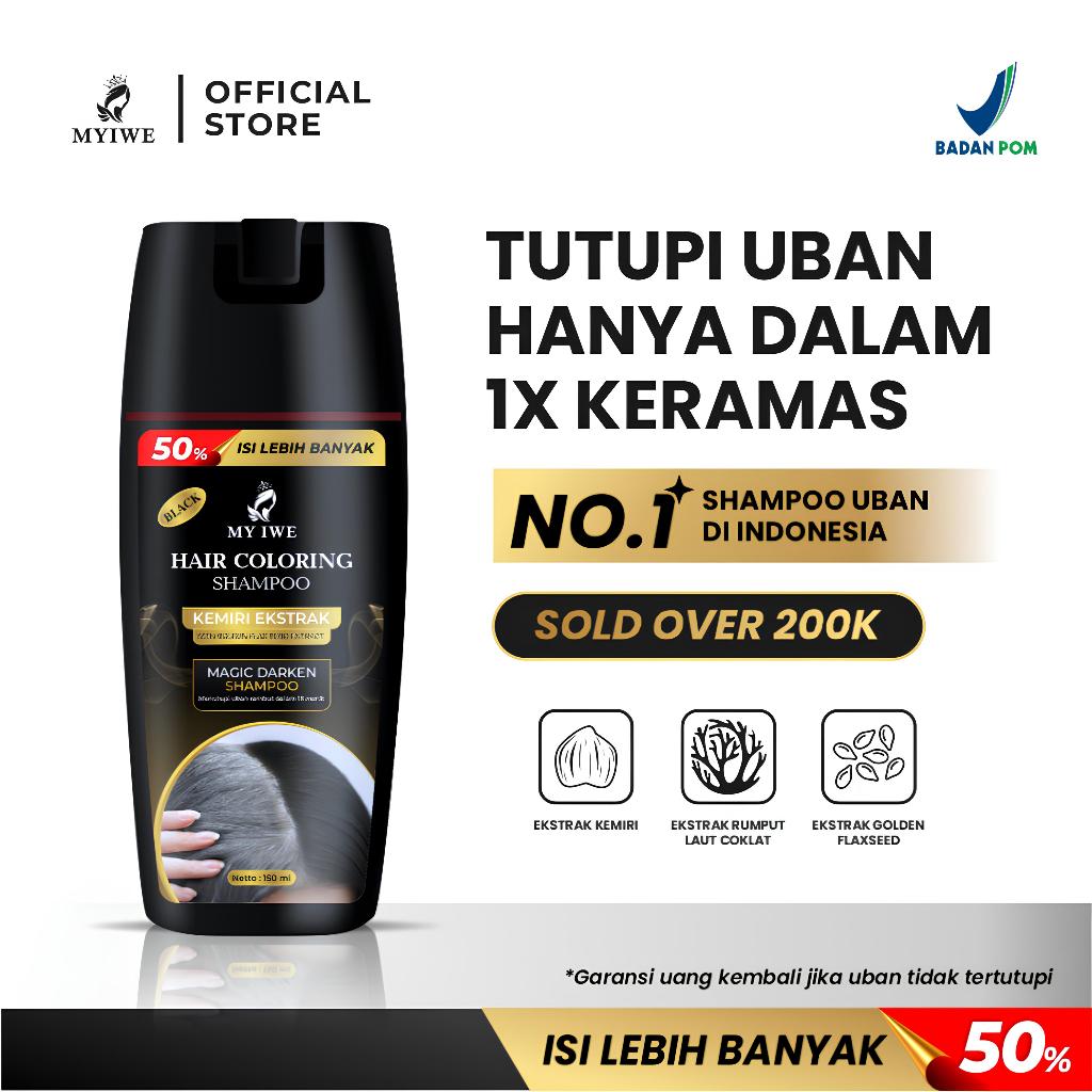 Jual Myiwe Shampoo Penghilang Uban / Penghitam Rambut Uban Original ...