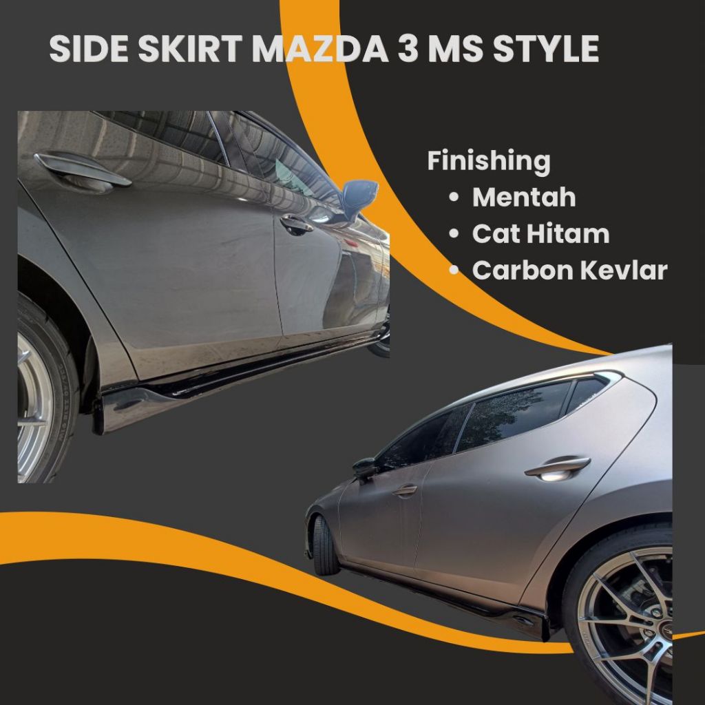 Jual Side skirt/Body samping/Lisplang Mazda 3 Skyactiv Ms Style ...