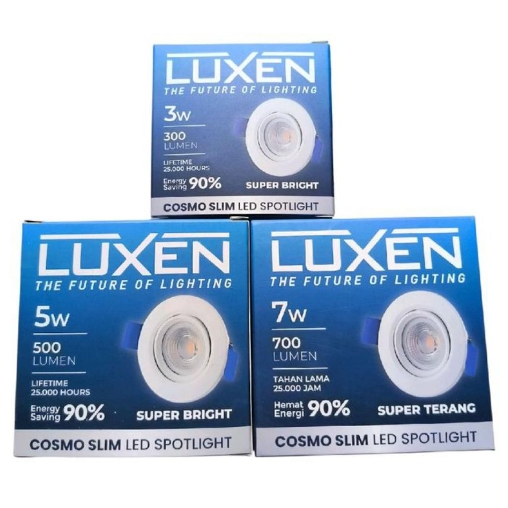 Jual LUXEN COSMO Lampu Led Spotlight 3W 5W 7 Watt Spot Light Cahaya ...
