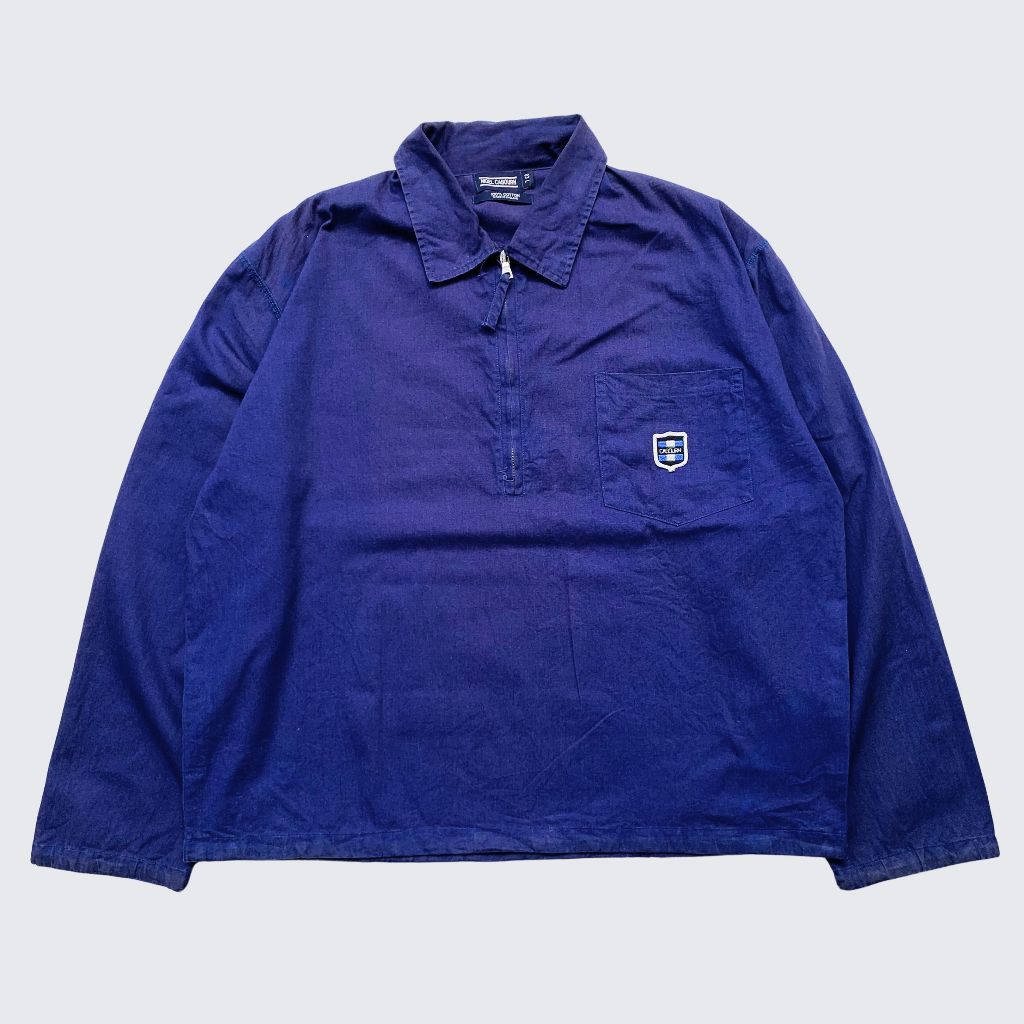 Jual Blue Blue Indigo Sunfaded 1980s Nigel Cabourn England Half Zip ...
