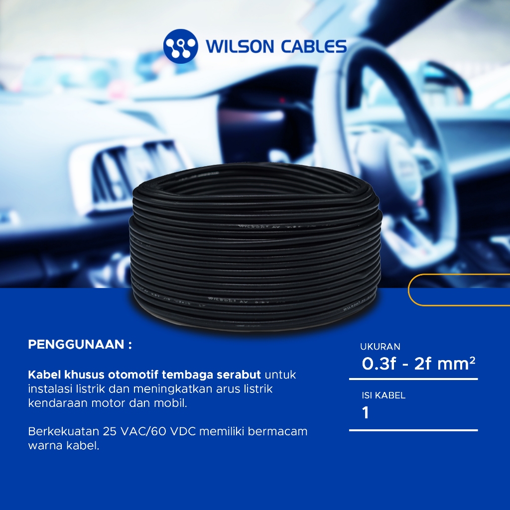Jual WILSON CABLES - AV 1.25 mm² (50 Meter) - Kabel Otomotif Tembaga ...