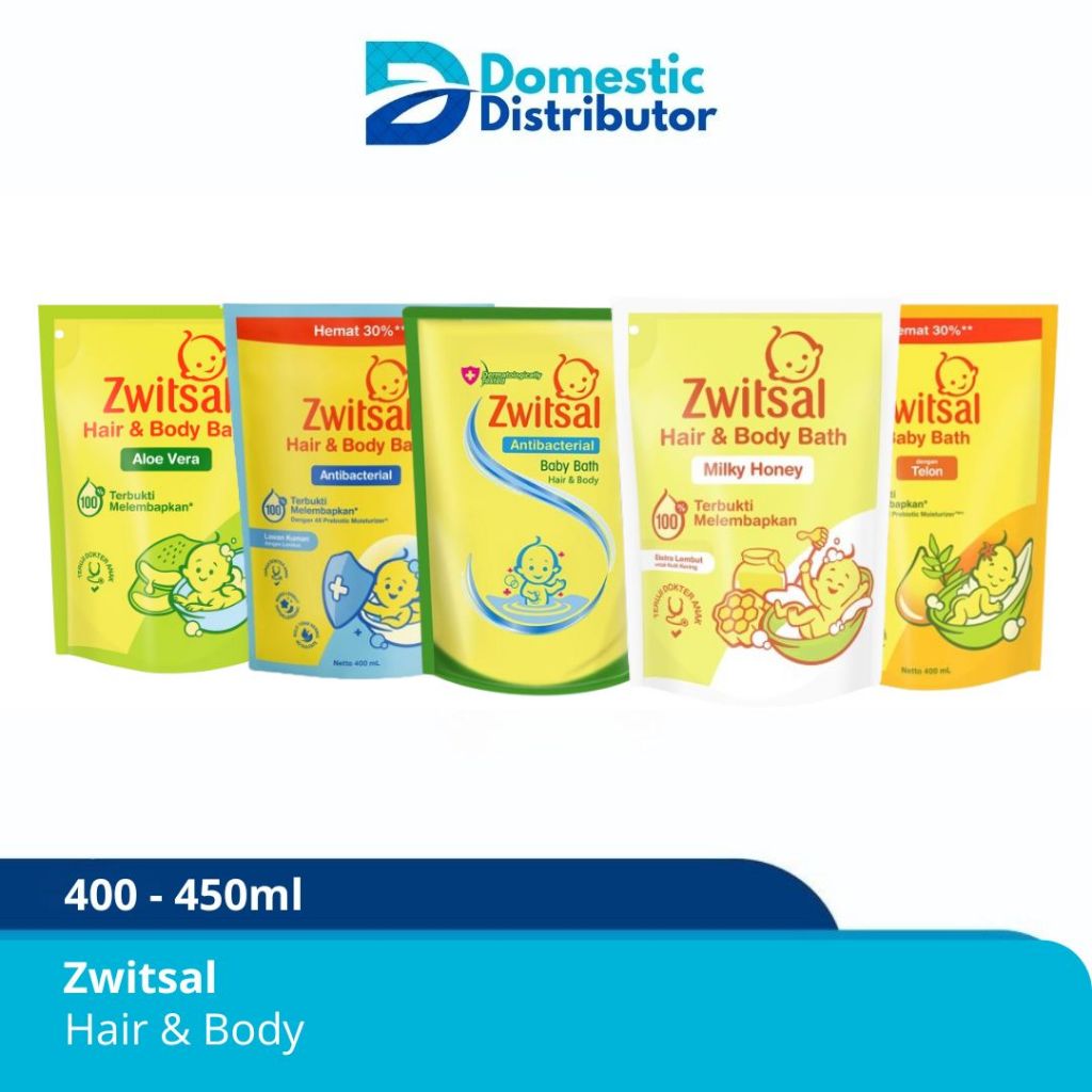 Jual [DISTRIBUTOR] [PAKET1PCS] Zwitsal Baby Bath Hair 400 - 450 ml ...