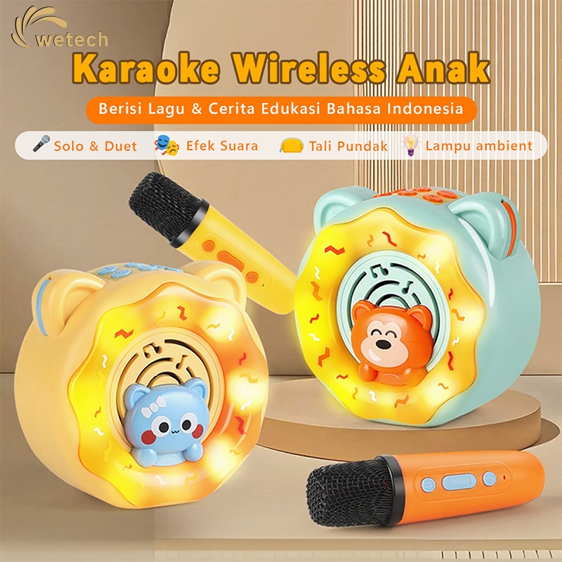 Jual WETECH Mini Mikrofon Karaoke Wireless Speaker Bluetooth Portable 2 ...