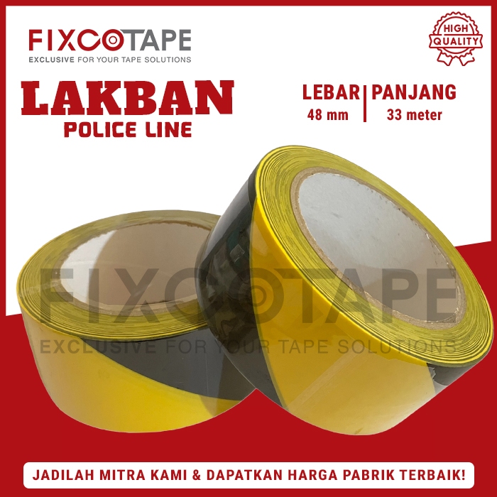 Jual LAKBAN PVC MARKING FLOOR / POLICE LINE 2" 48mm x 33 meter / MURAHH ...
