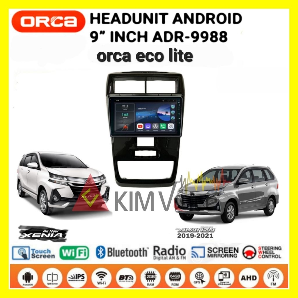 Jual Head Unit Android Orca Eco lite 9 inch OEM New Avanza / Xenia 2019 ...