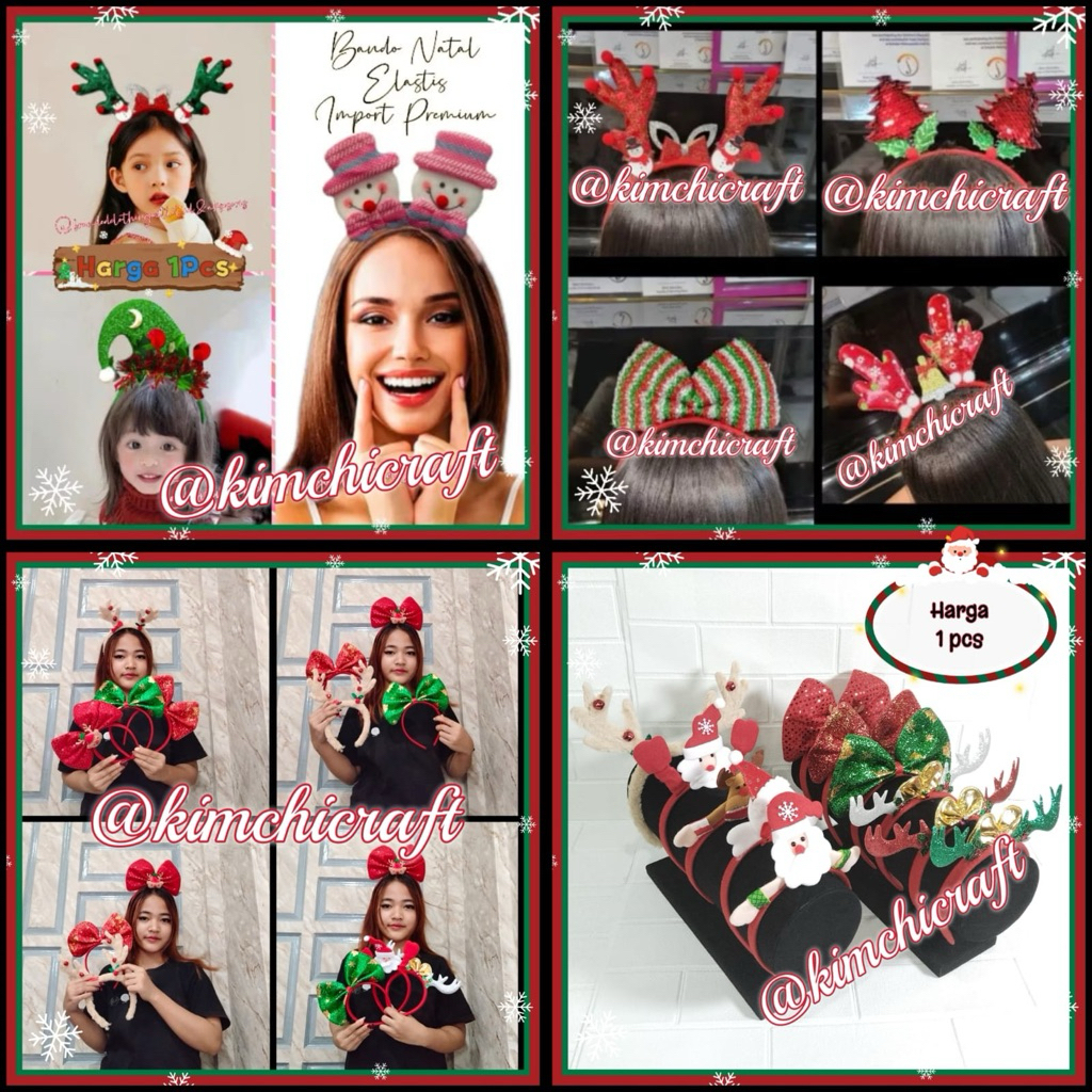 Jual BANDO NATAL ELASTIS MEWAH / BANDO NATAL PITA BLINK-BLINK / BANDO ...
