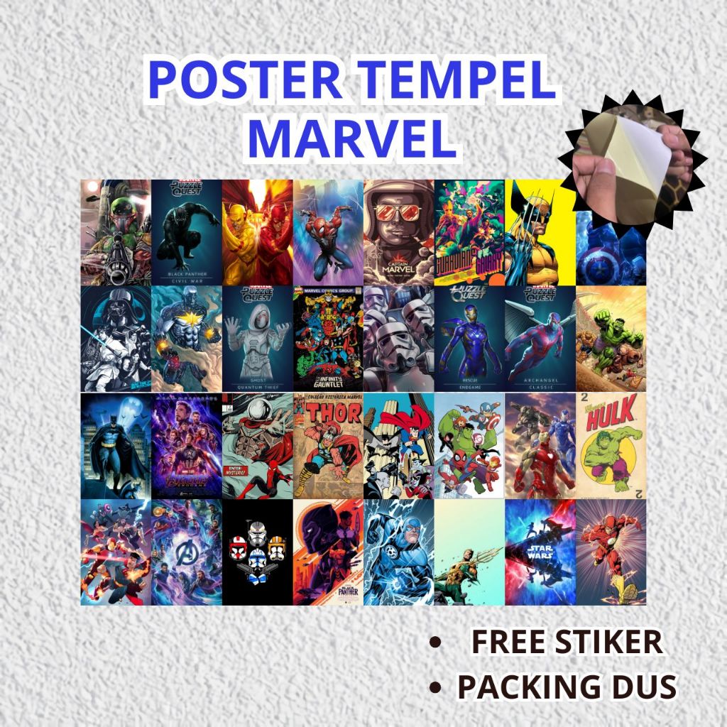 Jual POSTER DINDING TEMPEL TEMA MARVEL | Shopee Indonesia