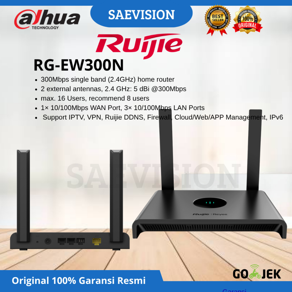 Jual RUIJIE RG-EW300N 300Mbps single band (2.4GHz) home router 2 ...
