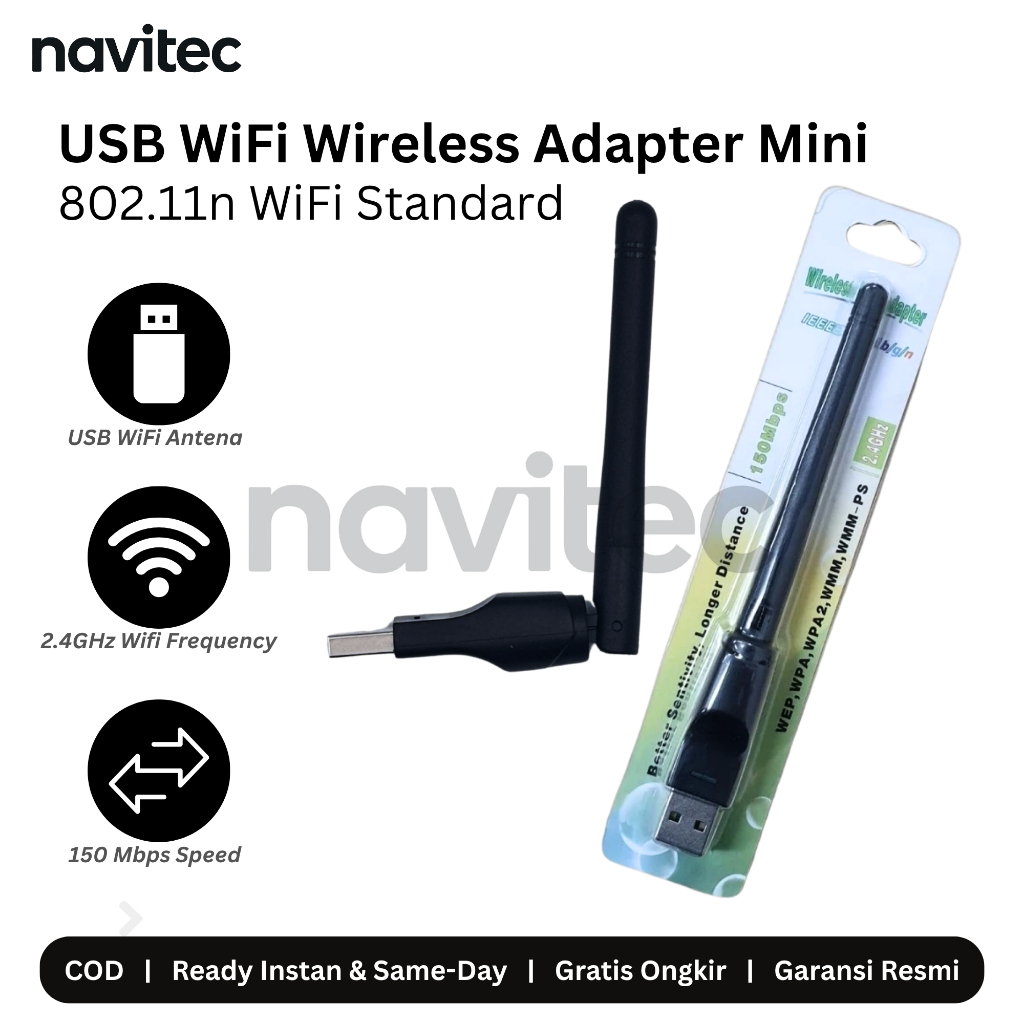 Jual USB WiFi 150Mbps Antenna Wireless MT 7601 STB / Set Top Box Dongle ...
