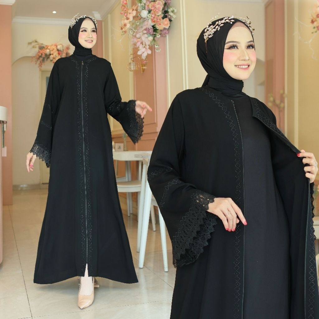 Jual New Abaya hitam turkeyGamis syari muslimah bahan jetblack saudi ...