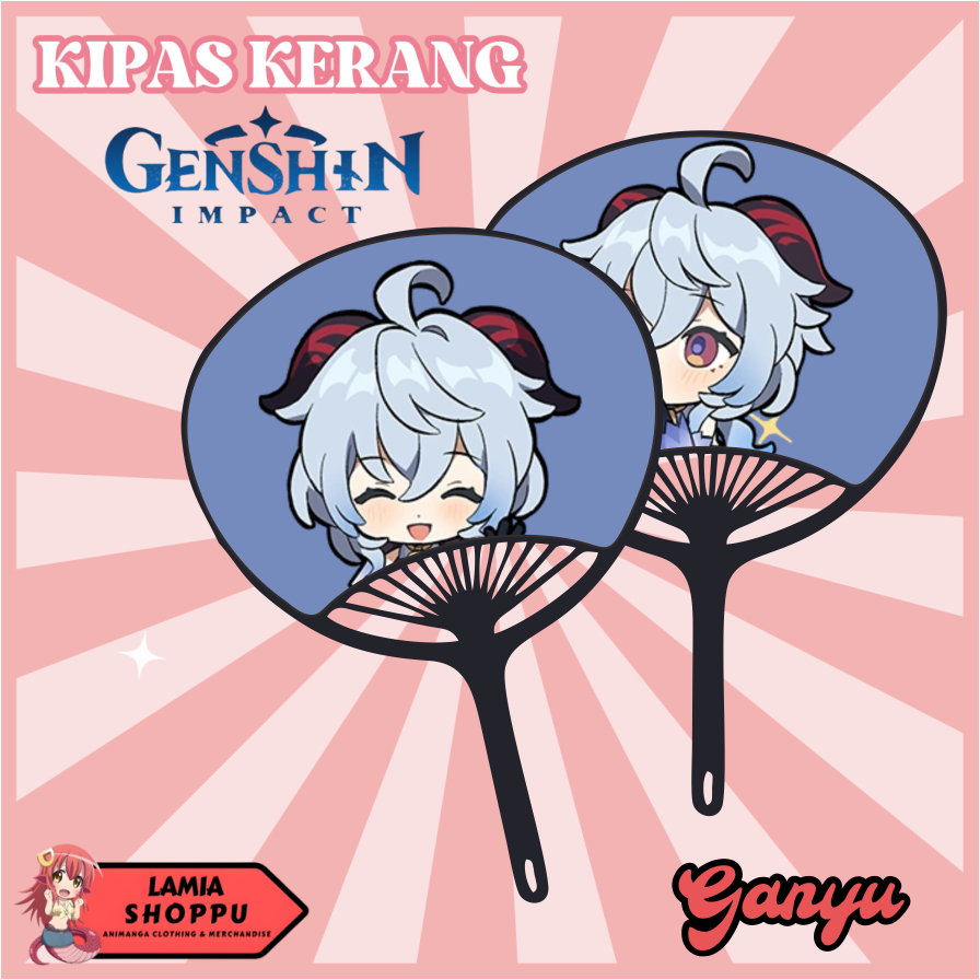 Jual KIPAS KERANG GANYU GENSHIN IMPACT | SHELL FAN MERCH GI | KIPAS ...