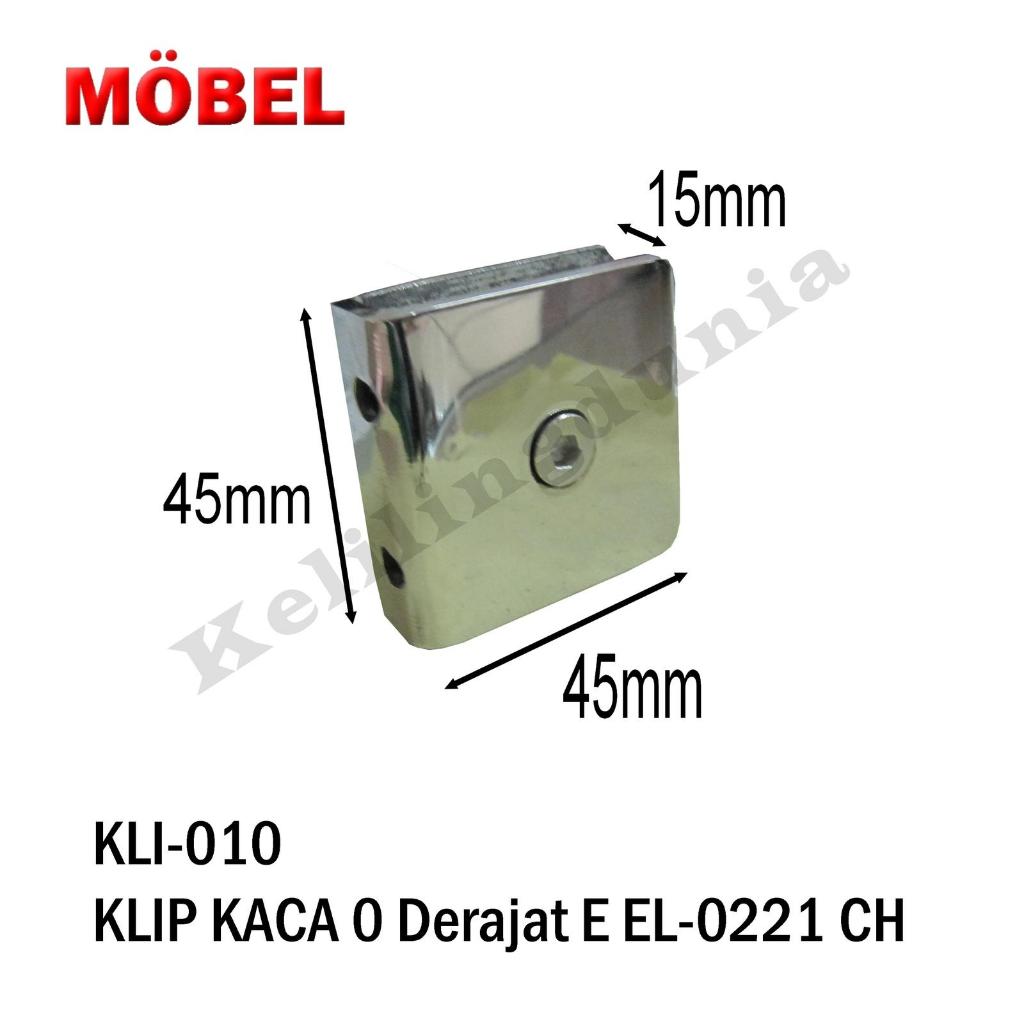 Jual Glass Klip Kaca ke Tembok 0 Derajat Engkel Jepit Kaca Partisi ELEO ...